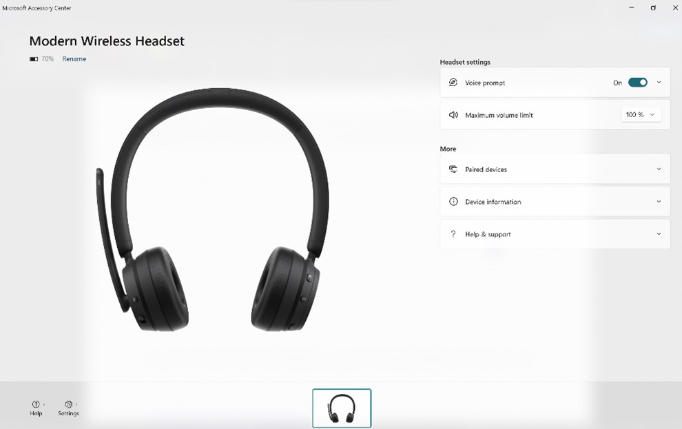 Microsoft Accessory Center (Microsoft Modern Wireless Headset) – CipherMED