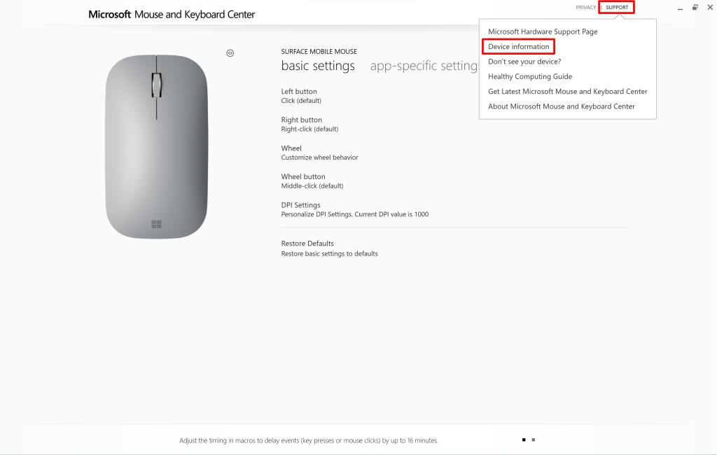 Microsoft Mouse and Keyboard Center (Microsoft Modern Mobile Mouse ...